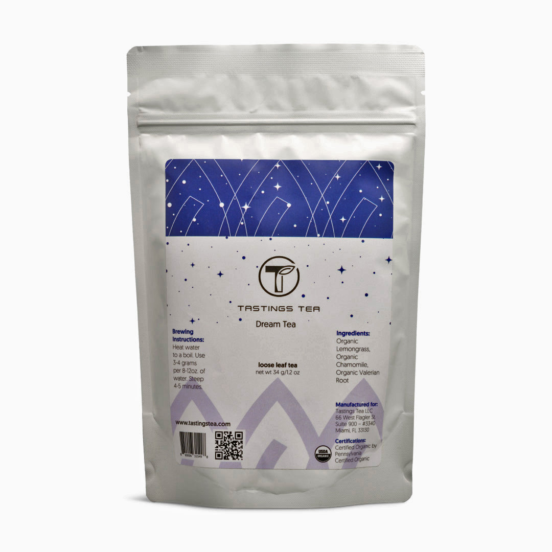 Tastings Tea Organic Dream Blend - Loose Leaf | Chamomile Valerian Res